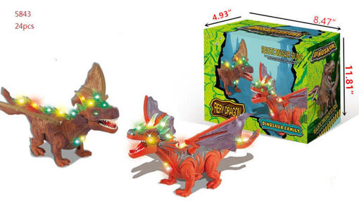 ABC Trading Wholesale. Fiery Dragon-Dino Toy w/Light & Sound 24 pc